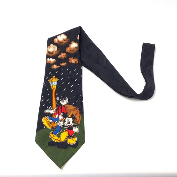 Disney | Accessories | Mickey Mouse Goofy Disney Silk Rain Neckties ...